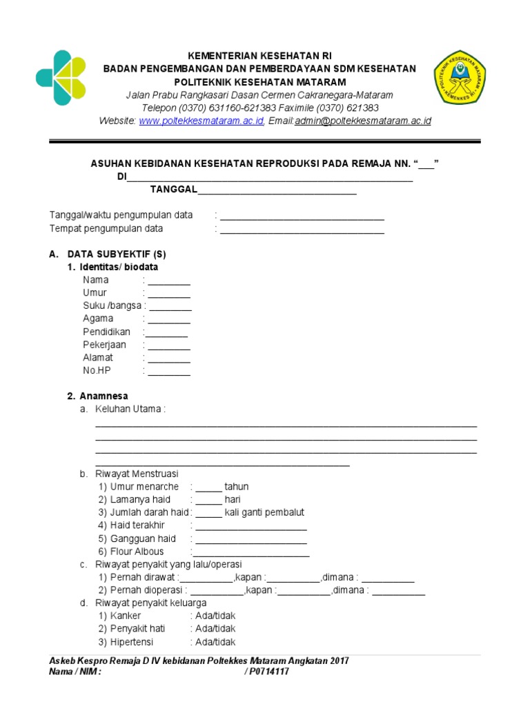 Format Kespro Remaja Soap Print | PDF