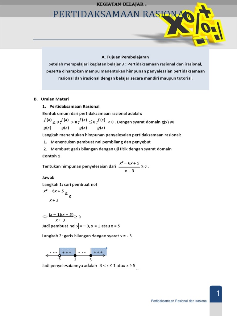 4 Matematika X KD 3.2 - 4 (Rasional) | PDF