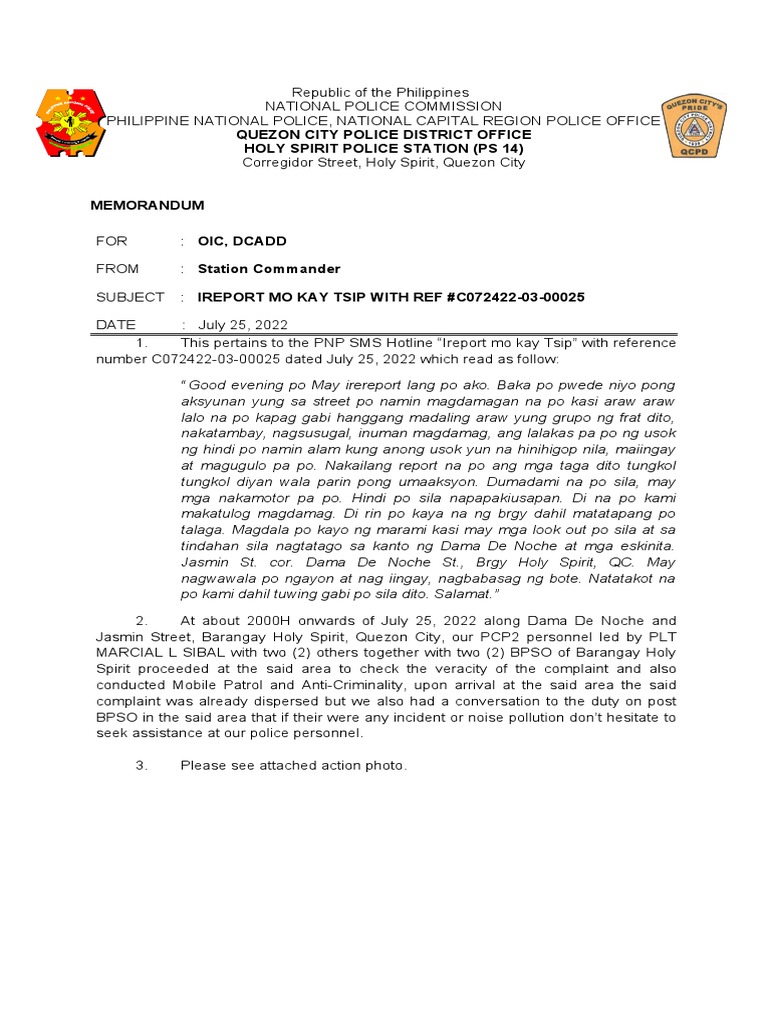 Quezon City Police District Office Holy Spirit Police Station (Ps 14 ...