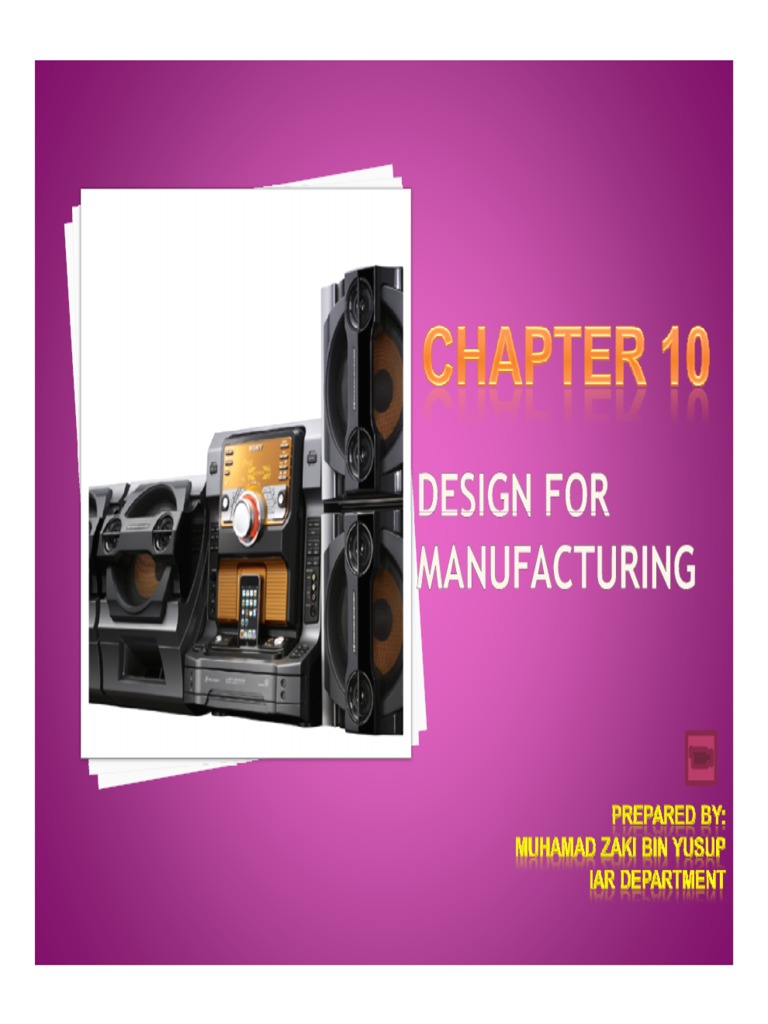 Chapter 10 - Design For Manufacturing | PDF | Design | Business Process