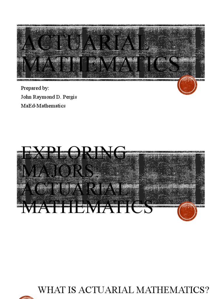 Actuarial Mathematics Report | PDF | Actuary | Actuarial Science