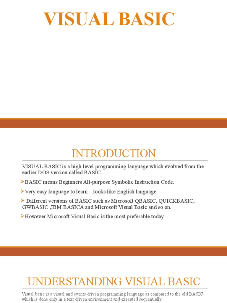 Visual Basic | PDF | Variable (Computer Science) | Visual Basic .Net