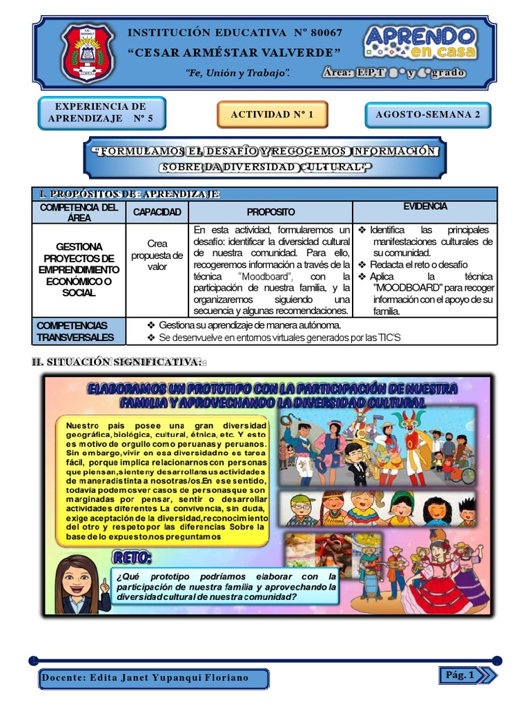 Ea-03-Ept - Semana-01 - Reto y Empatizar - Prof Espinoza | PDF | Aprendizaje | Lima