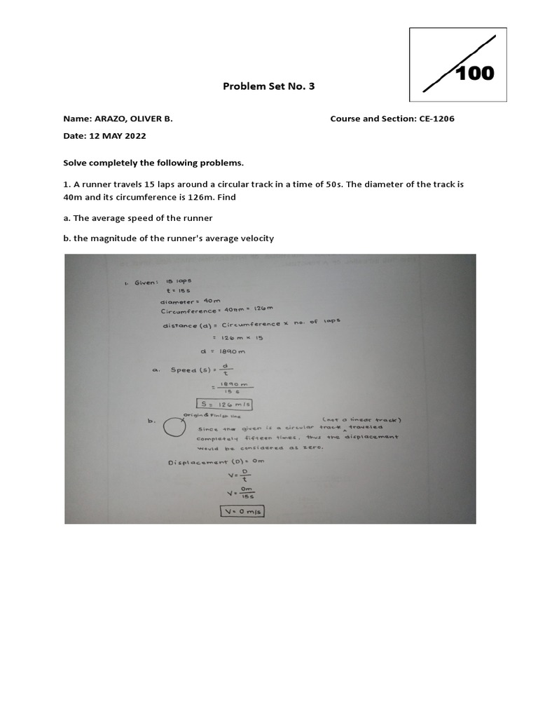Problem Set No. 3 | Descargar gratis PDF | Acceleration | Mass
