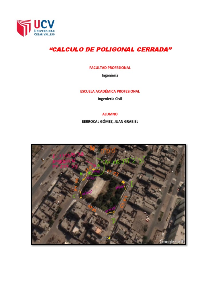 Ejercicios Resueltos de Poligonal Cerrada | PDF | Agrimensura | Geodesia