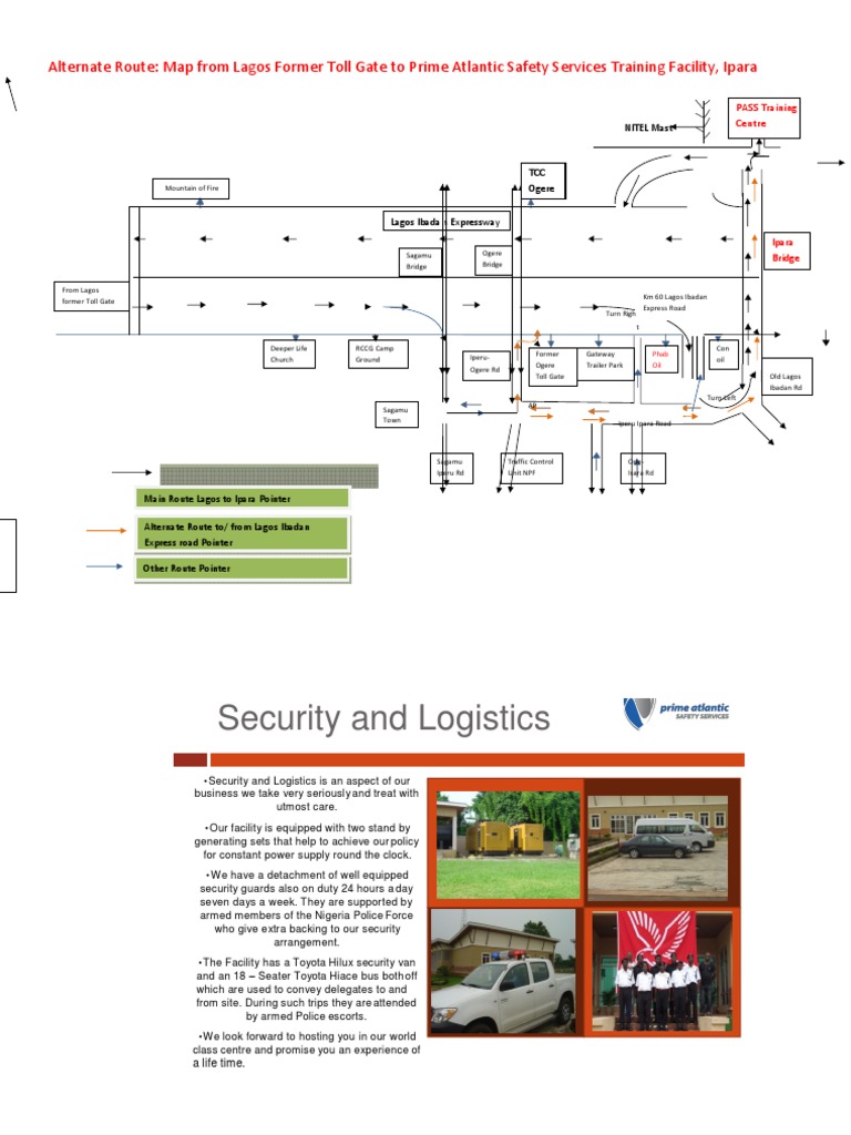 Map From Lagos Former Toll Gate To FPA Training Facility | PDF | Transport