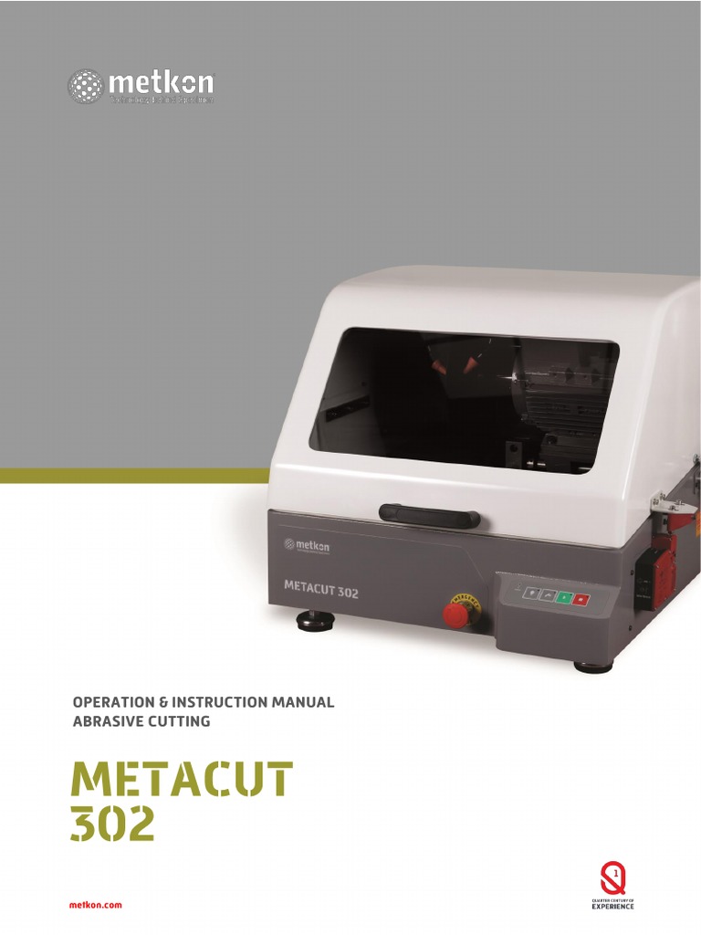 +metkon Metacut 302 Operation and Instruction Manual Mt18-02 | PDF ...