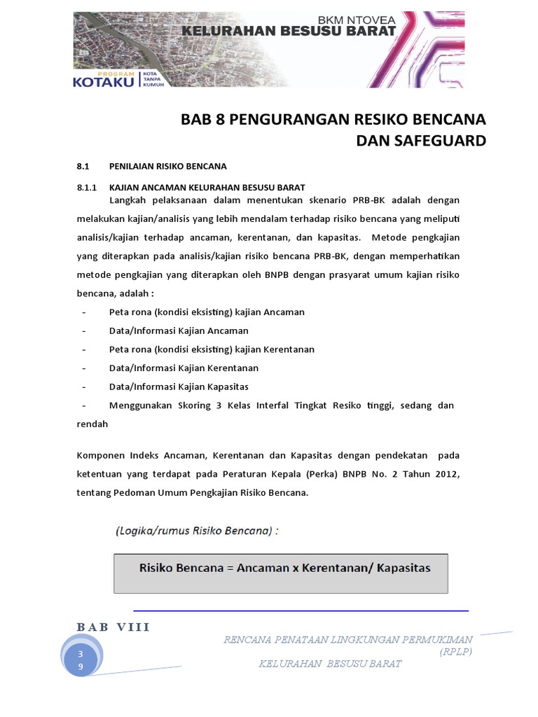 Bab 8 Pengurangan Resiko Bencana Dan Safeguard - Besbar | PDF