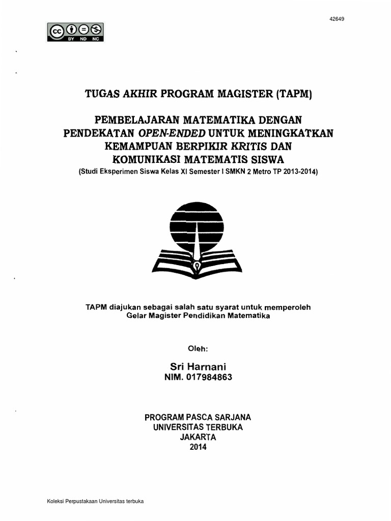 Komunikasi Matematis Dan Berfikir Kritis | PDF