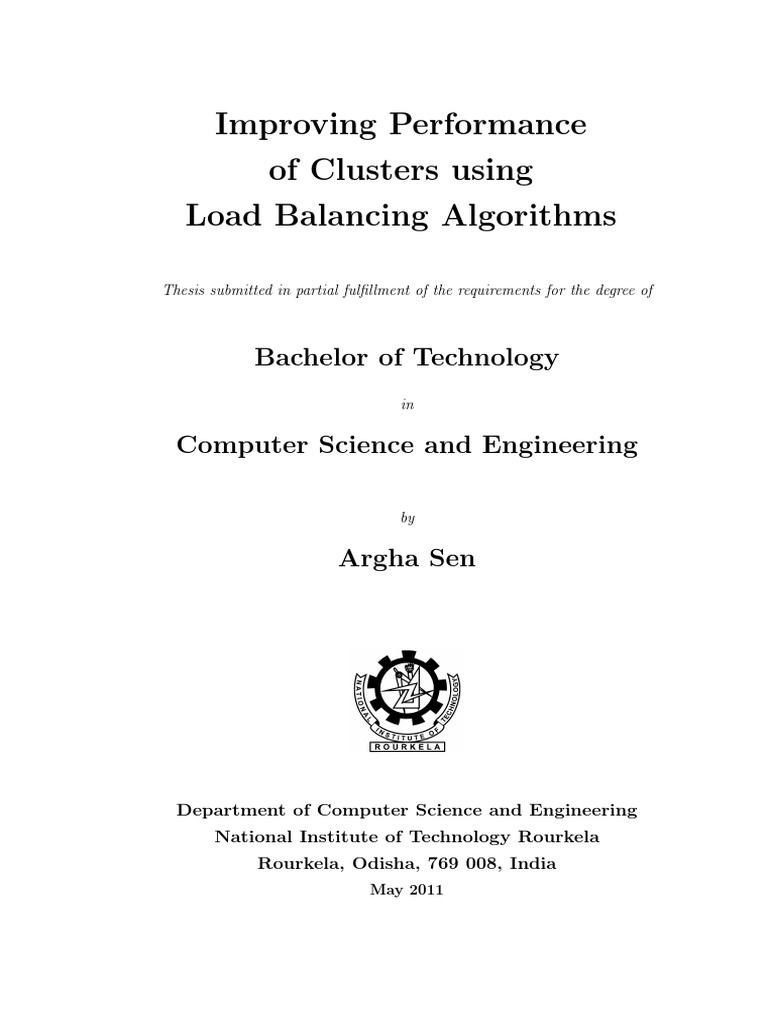 2 Improving Performance Pdf Load Balancing Computing Computer Cluster