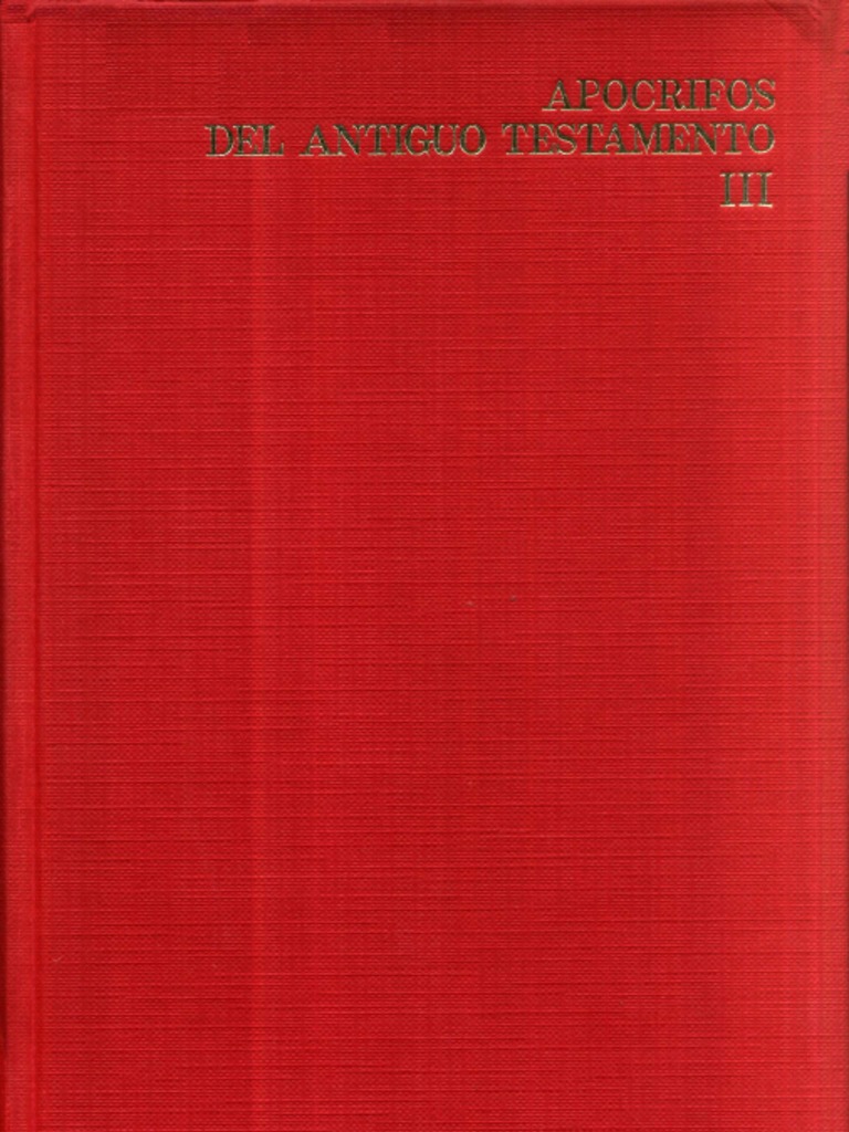 Alejandro Diez Macho Apocrifos Del Antiguo Testamento Tomo III X El ...