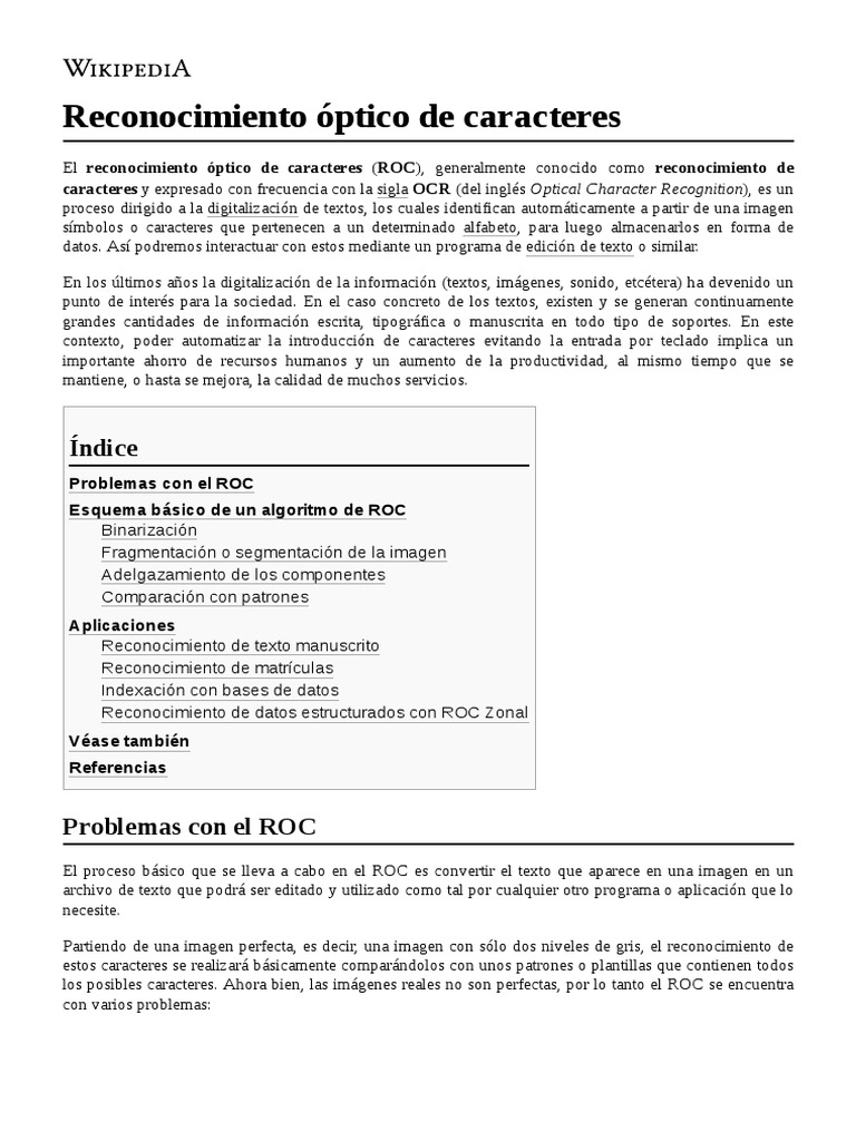 Reconocimiento Óptico De Caracteres Pdf Reconocimiento óptico De Caracteres Informática