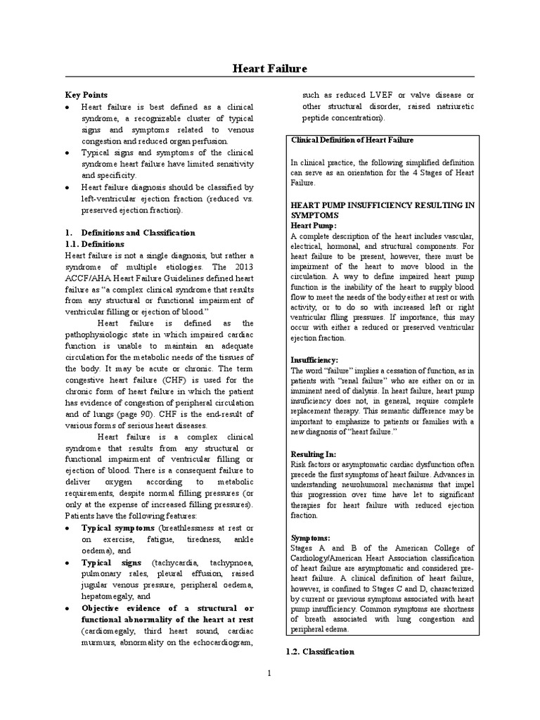 Clinical Definition of Heart Failure | PDF | Heart Failure | Myocardial ...