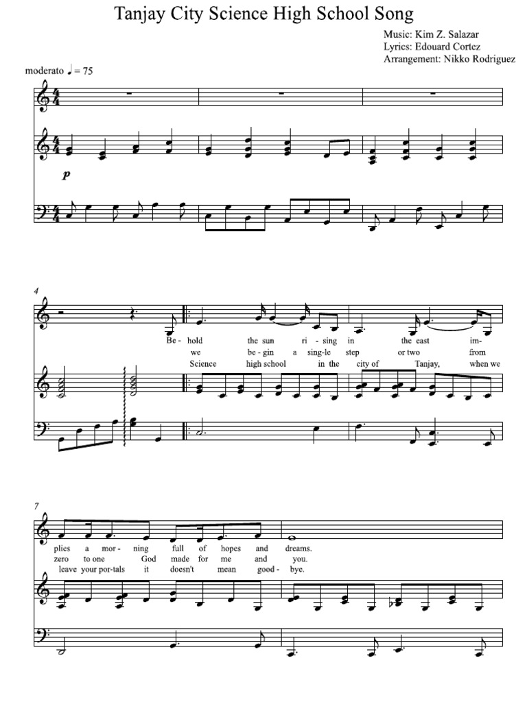 Tanjay City Science High School Song | PDF