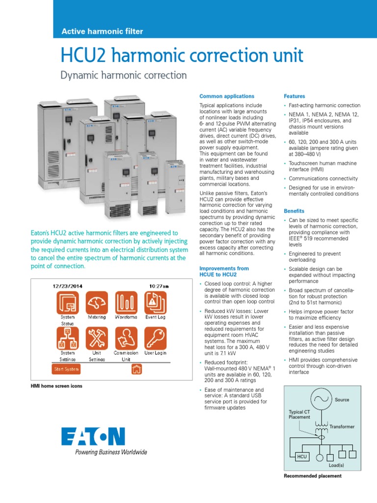 Eaton Harmonic Correction Unit Brochure PA157001EN | PDF | Power Supply ...