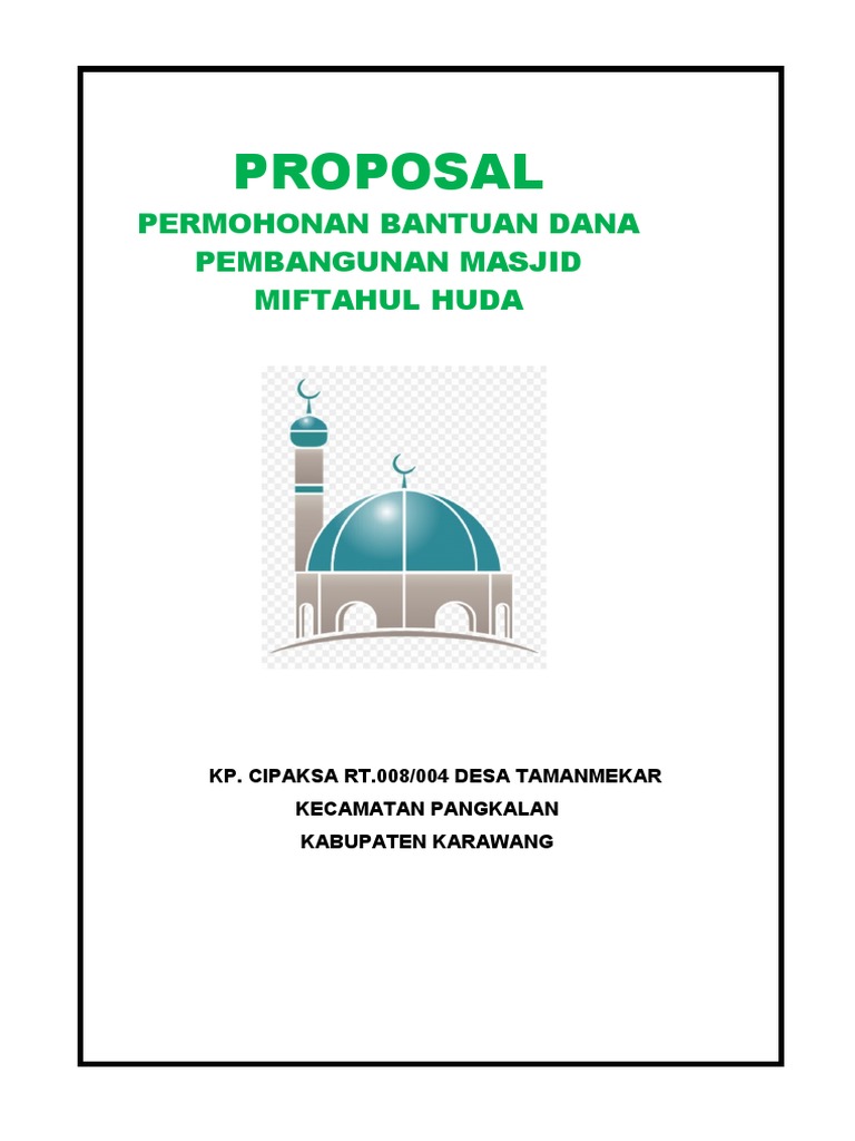 Proposal Pembangunan Masjid | PDF