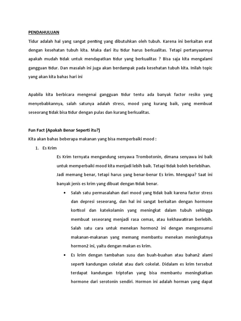 MENGENAL FAKTOR YANG MEMPENGARUHI KUALITAS TIDUR | PDF