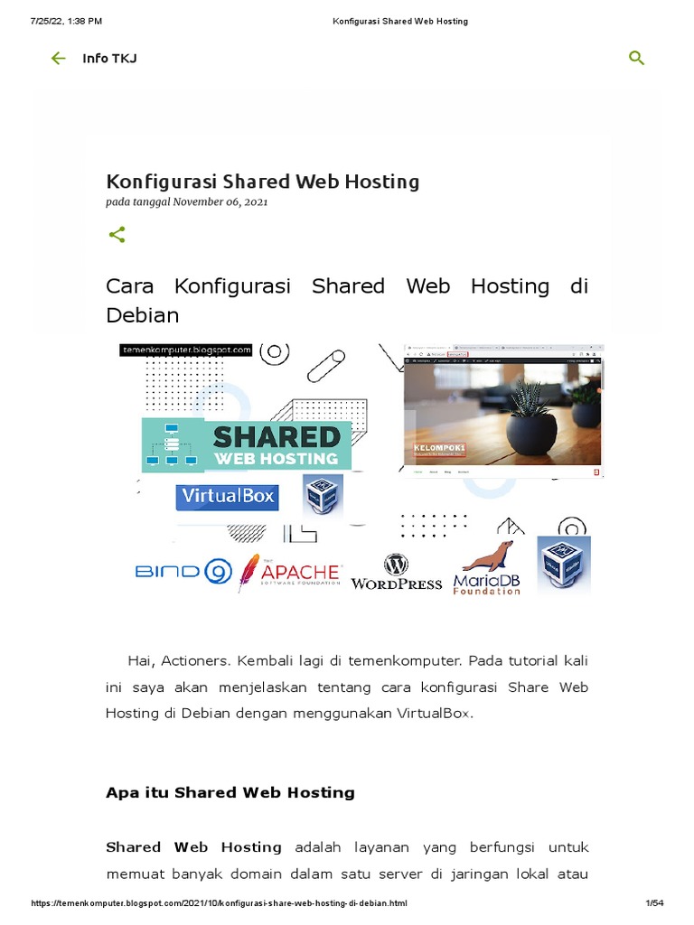 Konfigurasi Shared Web Hosting | PDF