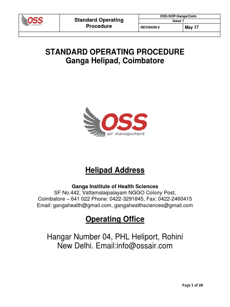 Ganga Helipad SOP | PDF | Air Traffic Control | Instrument Flight Rules