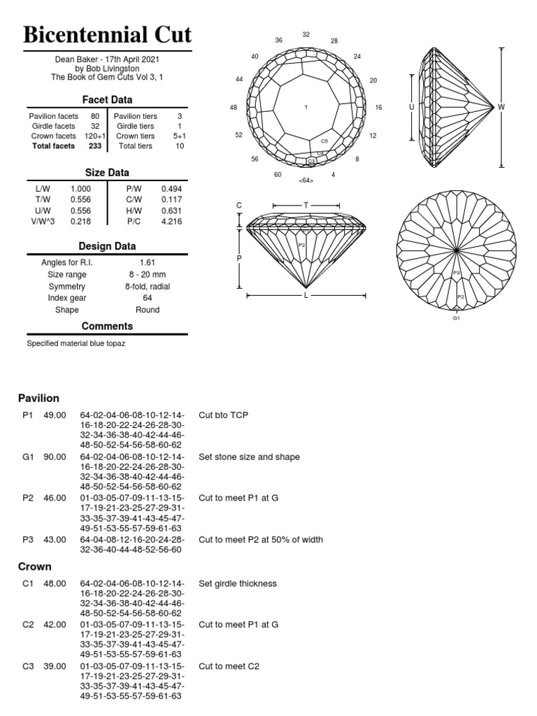 Gem Cuts Volume 3: Faceting Designs | PDF | Materials | Components