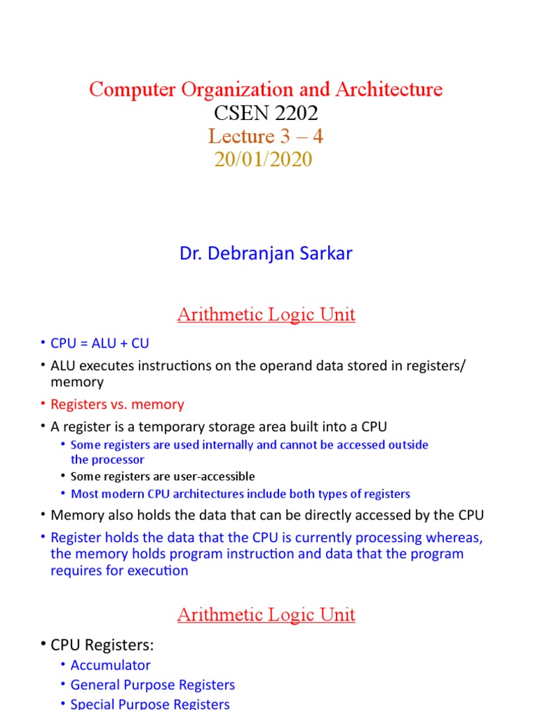 Understanding Arithmetic Logic Units | PDF | Central Processing Unit ...