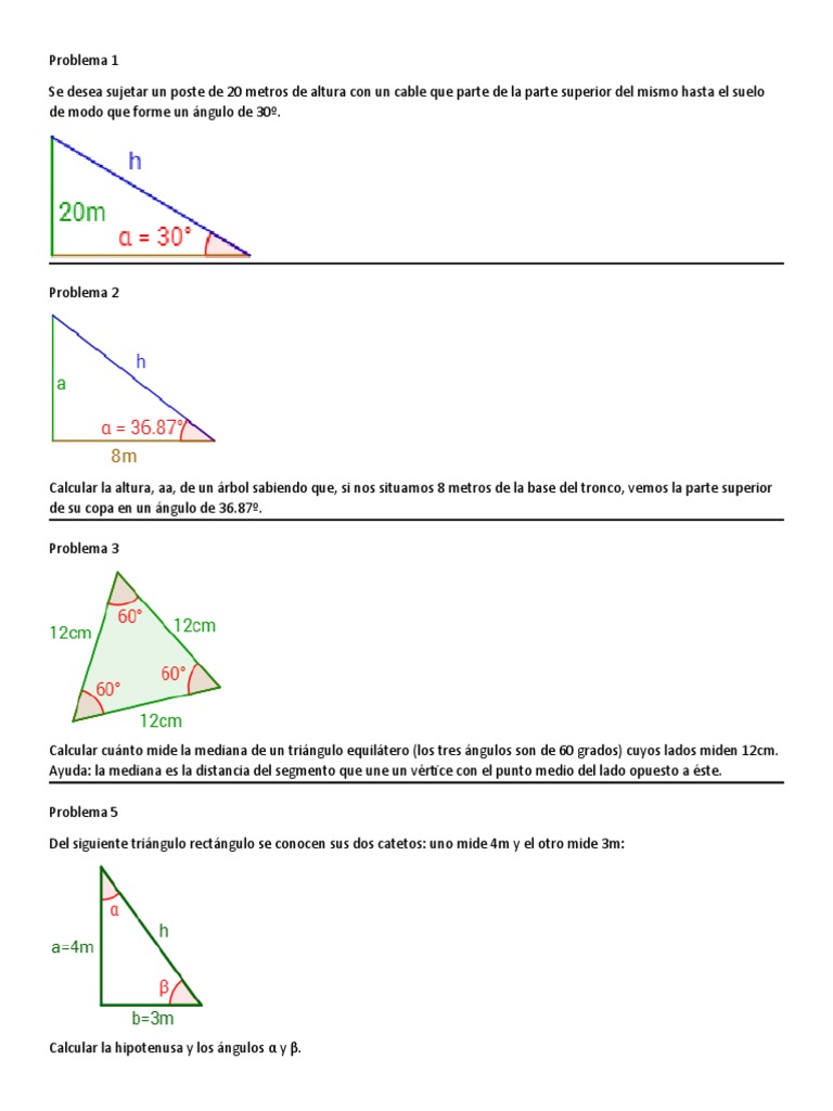 Problema 10 Razones Trigonometricas | PDF | Triángulo | Geometría Elemental