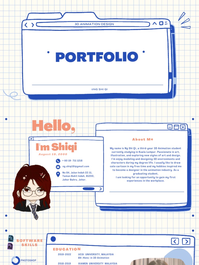 Portfolio: 3D Animation Design | PDF | 3 D Computer Graphics | Animation