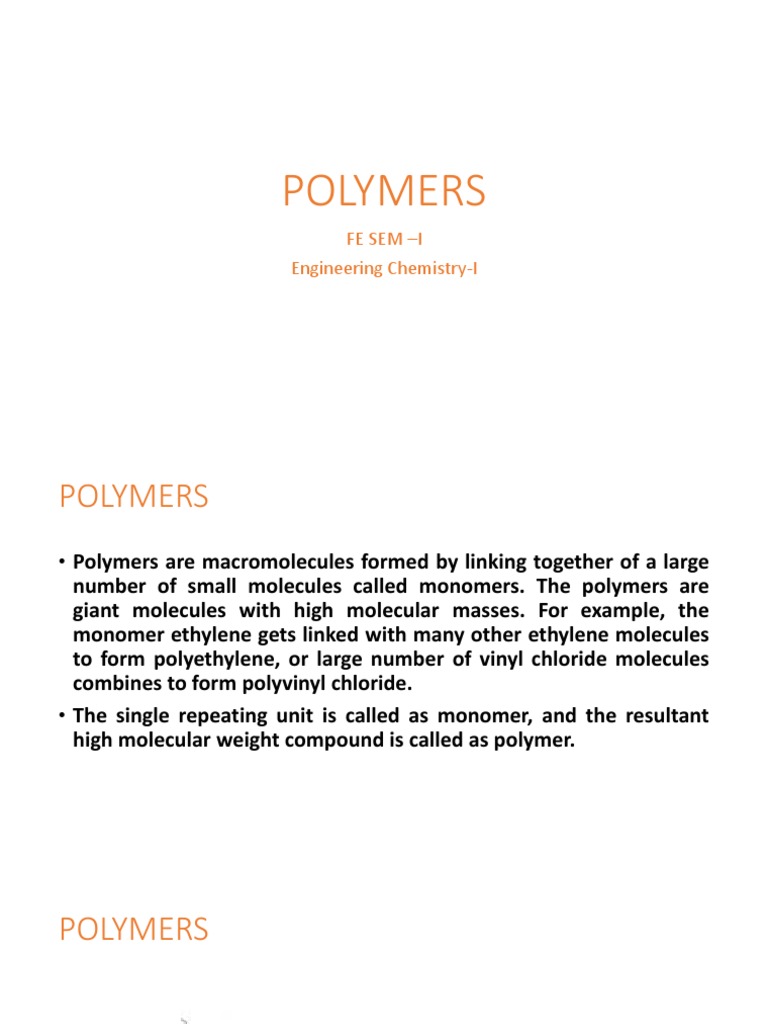 Classification and Properties of Polymers | PDF | Polymers | Polymerization