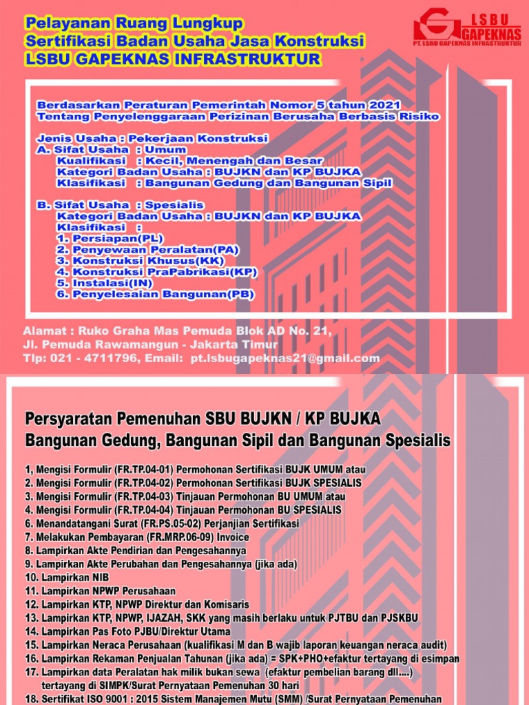 Brosur Persyaratan Lsbu Gapeknas | PDF