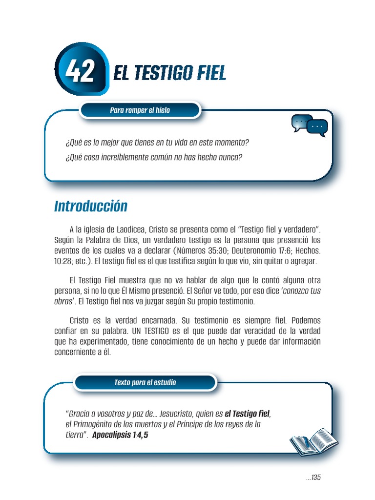 42 El Testigo Fiel | PDF | Libro de revelación | Verdad