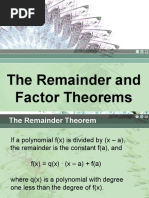 Remainder Theorem | PDF | Division (Mathematics) | Mathematical Concepts