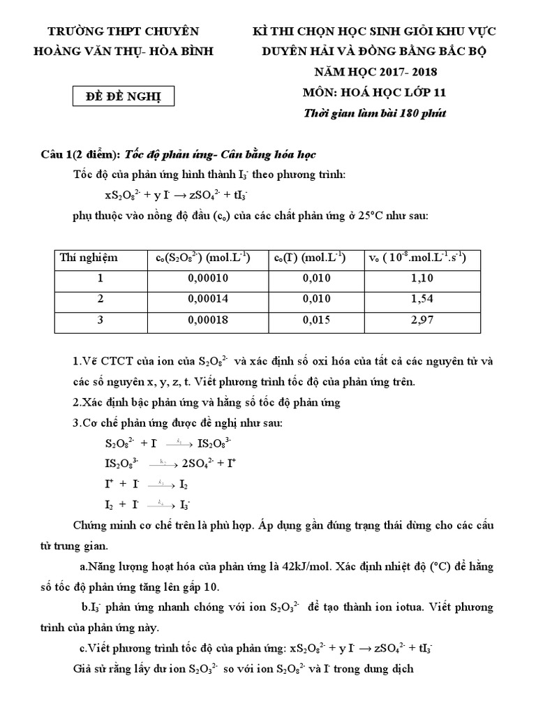 De de Nghi Duyen Hai 2018 | PDF
