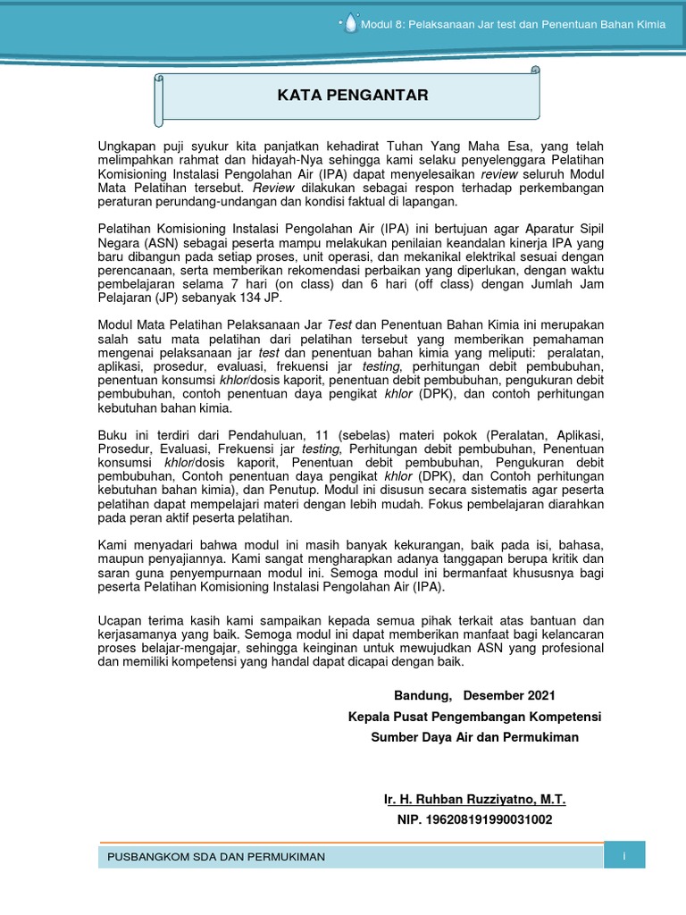 Pelaksanaan Jar Test dan Bahan Kimia | PDF