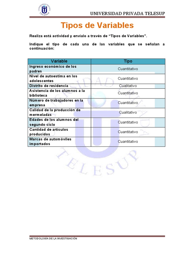 Variables | PDF | Crecimiento personal y profesional | Finanzas y dinero