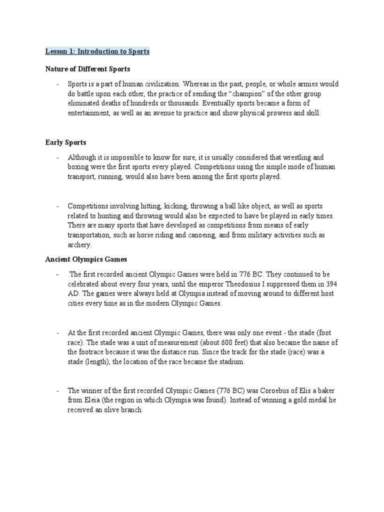 Nature and Types of Sports Explained | PDF | Table Tennis | Track And Field