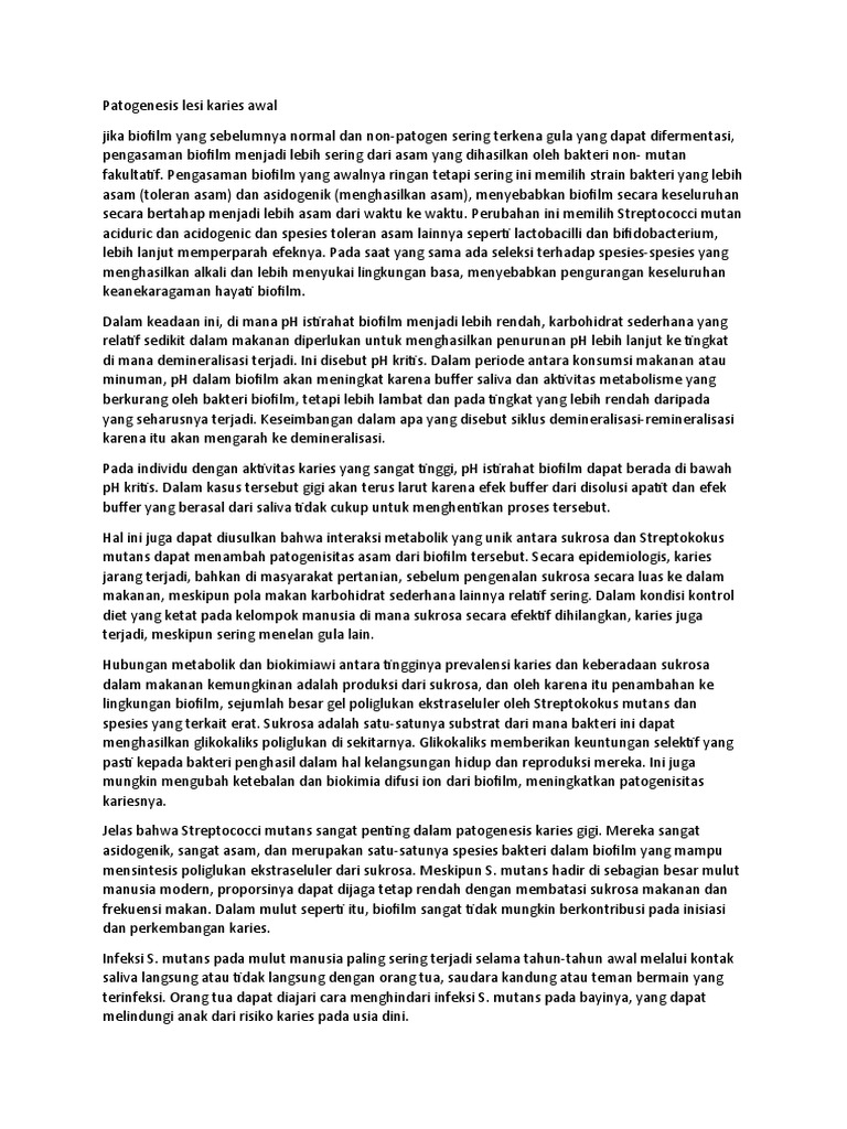 Patogenesis Karies-2 | PDF | Kesehatan Holistik | Sains & Matematika