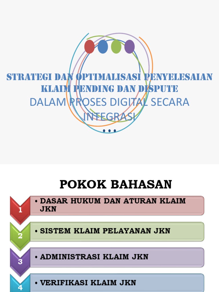 Bu Febrina MATERI 6 STRATEGI DAN OPTIMALISASI PENYELESAIAN KLAIM PENDING DAN DISPUTE DALAM ...
