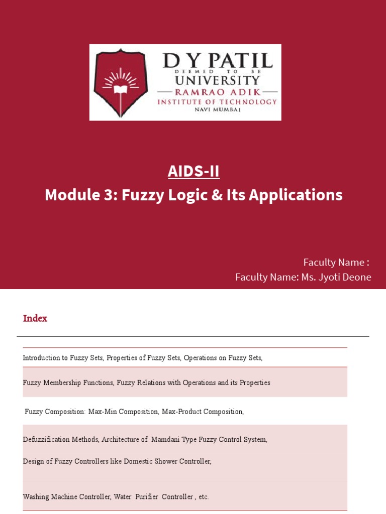 BE - IT - AIDS - II - Module1 - W 2 - Fuzzy Logic and Its Application ... BE - IT - AIDS - II - Module1 - W 2 - Fuzzy Logic and Its Application ...