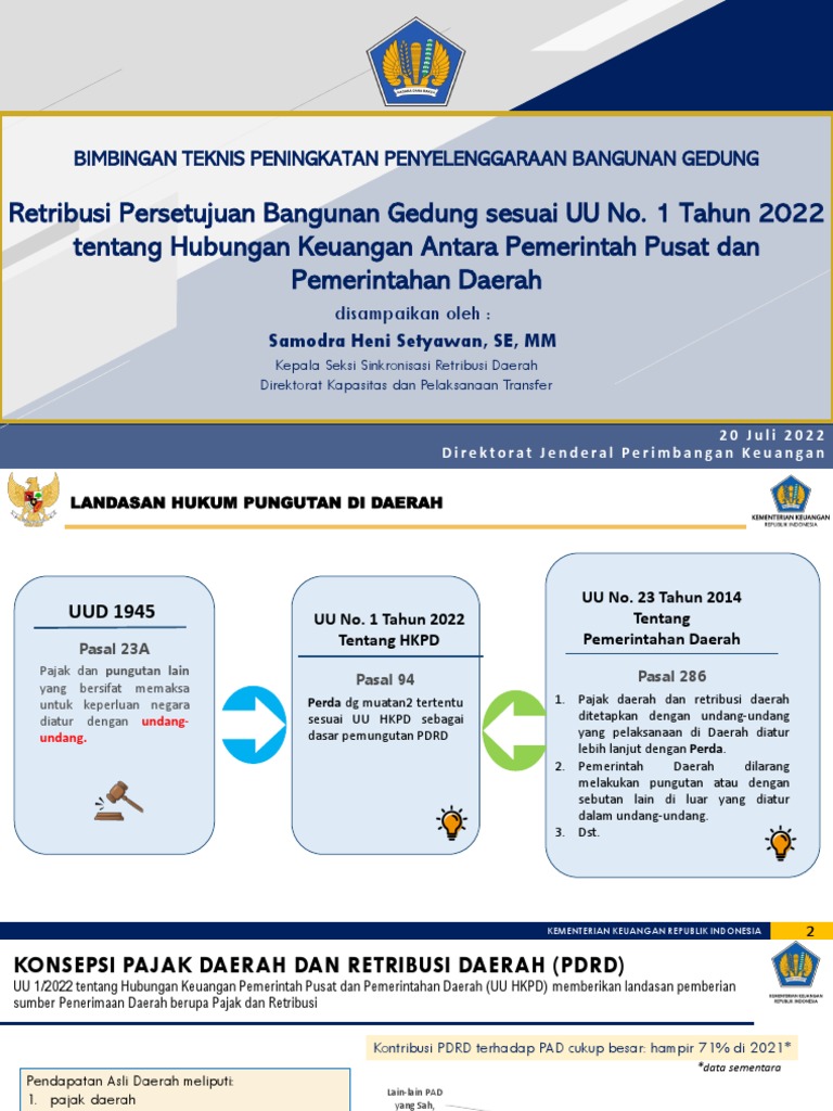 PBG Sesuai Dengan UU HKPD 20 Juli 2022 | PDF