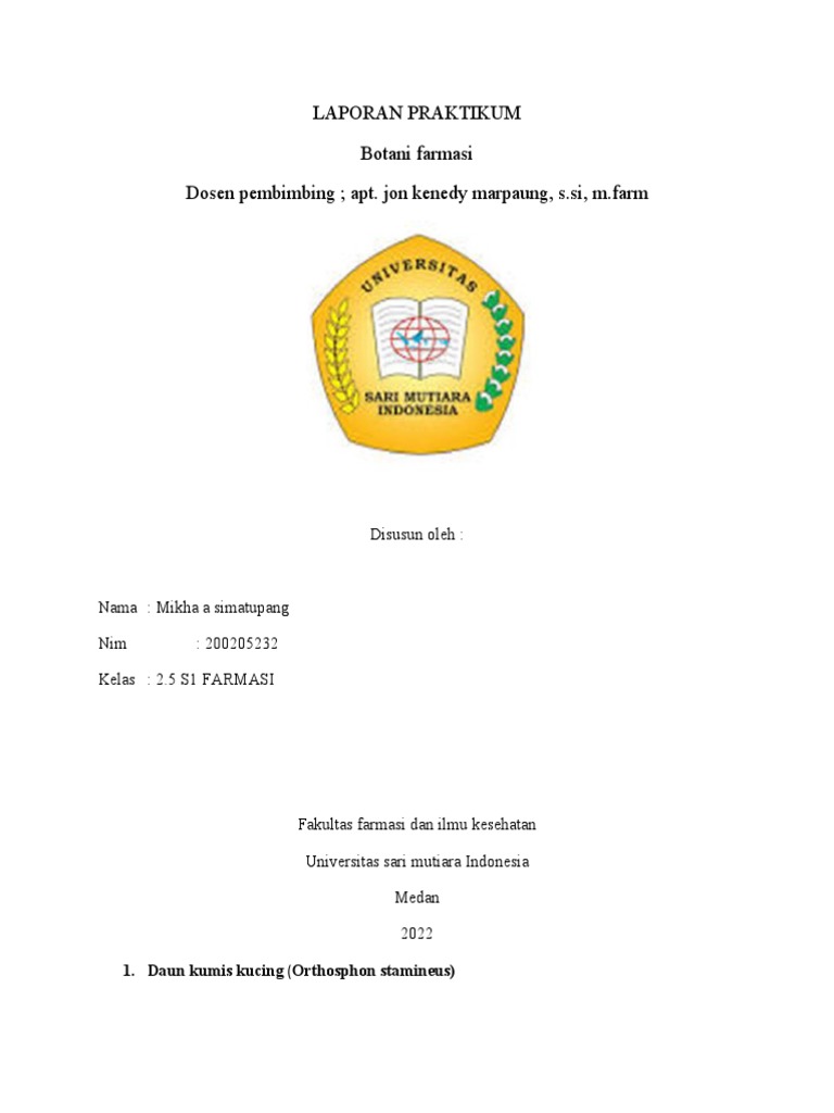 Tipe Trikoma pada Tanaman Farmasi | PDF | Sains & Matematika
