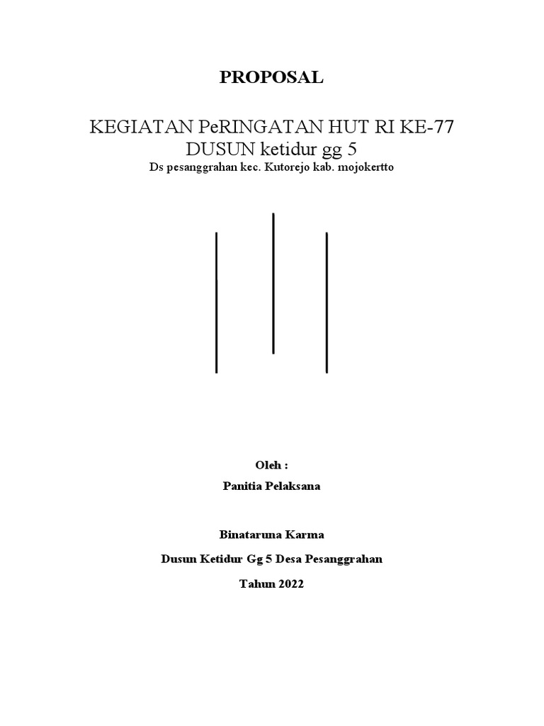 Contoh Proposal 17 Agustus | PDF