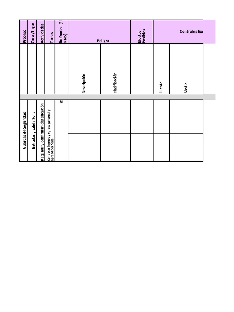 Matriz de Riesgo y Peligro SST1 | PDF