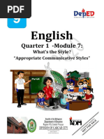 English 9 Quarter 1 Module 5 For Printing | PDF | Communication