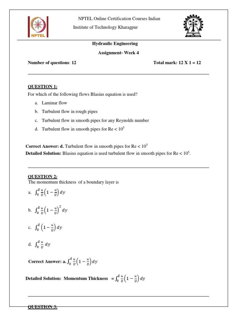 Assignment 4 | PDF | Boundary Layer | Fluid Dynamics
