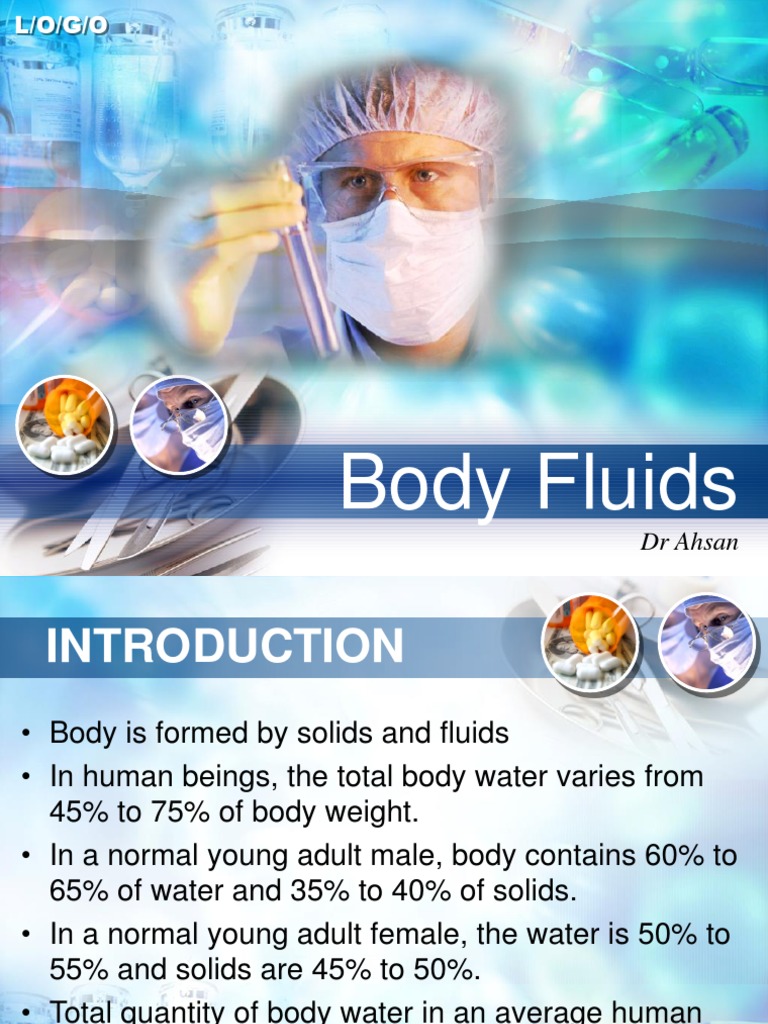 Body Fluids: DR Ahsan | PDF | Dehydration | Physiology