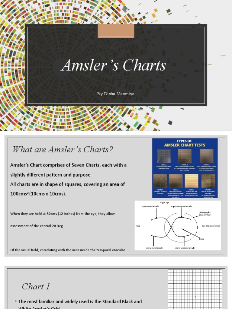Amsler's Charts: by Disha Mamniya | PDF | Visual System | Cognitive Science