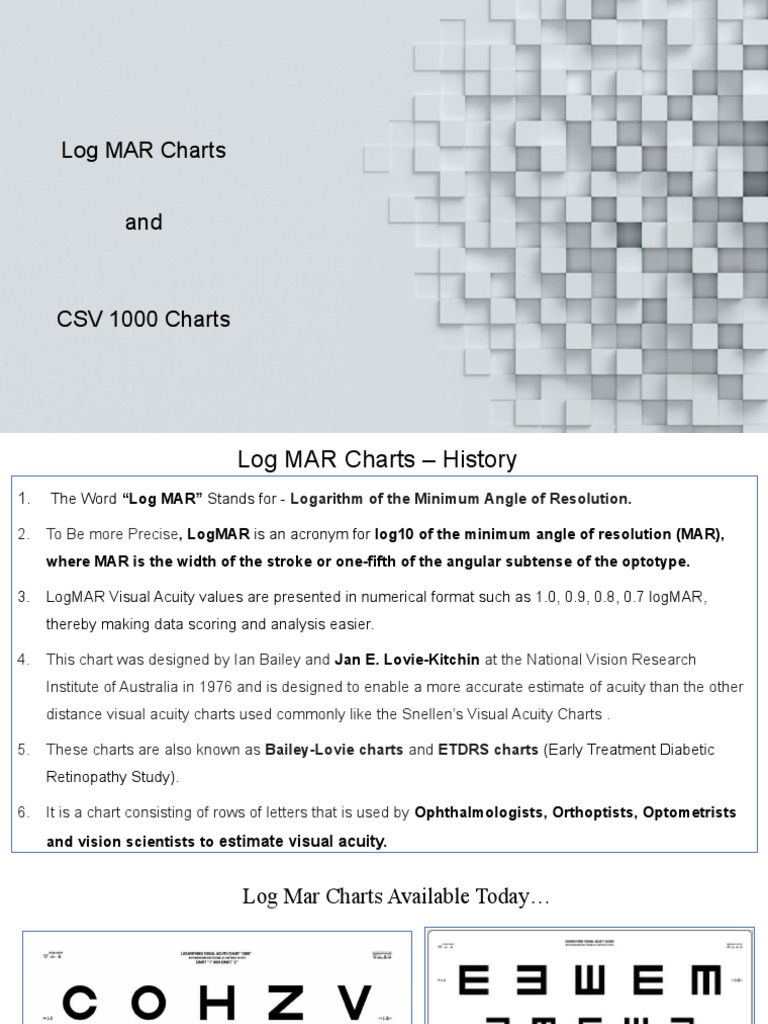 LOGMAR Charts | Download Free PDF | Vision | Ophthalmology