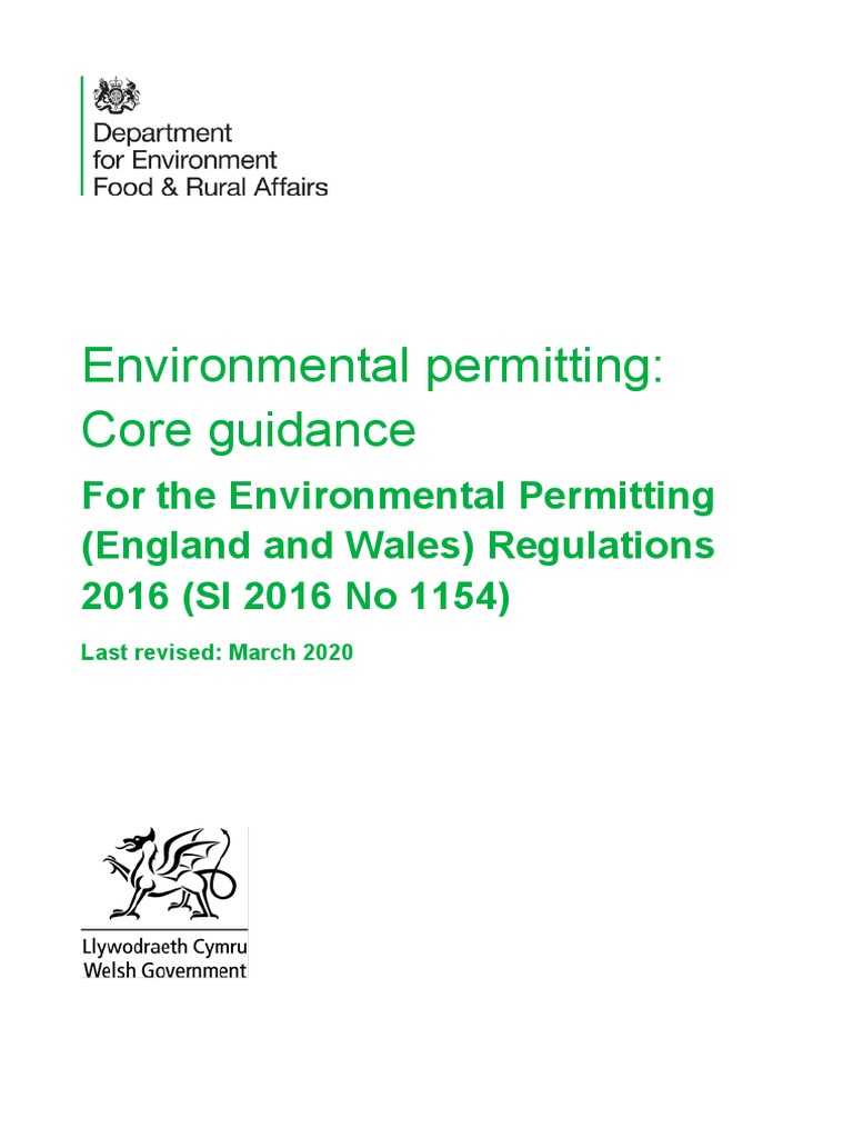 Environmental Permitting Core Guidance | PDF | Regulatory Compliance ...