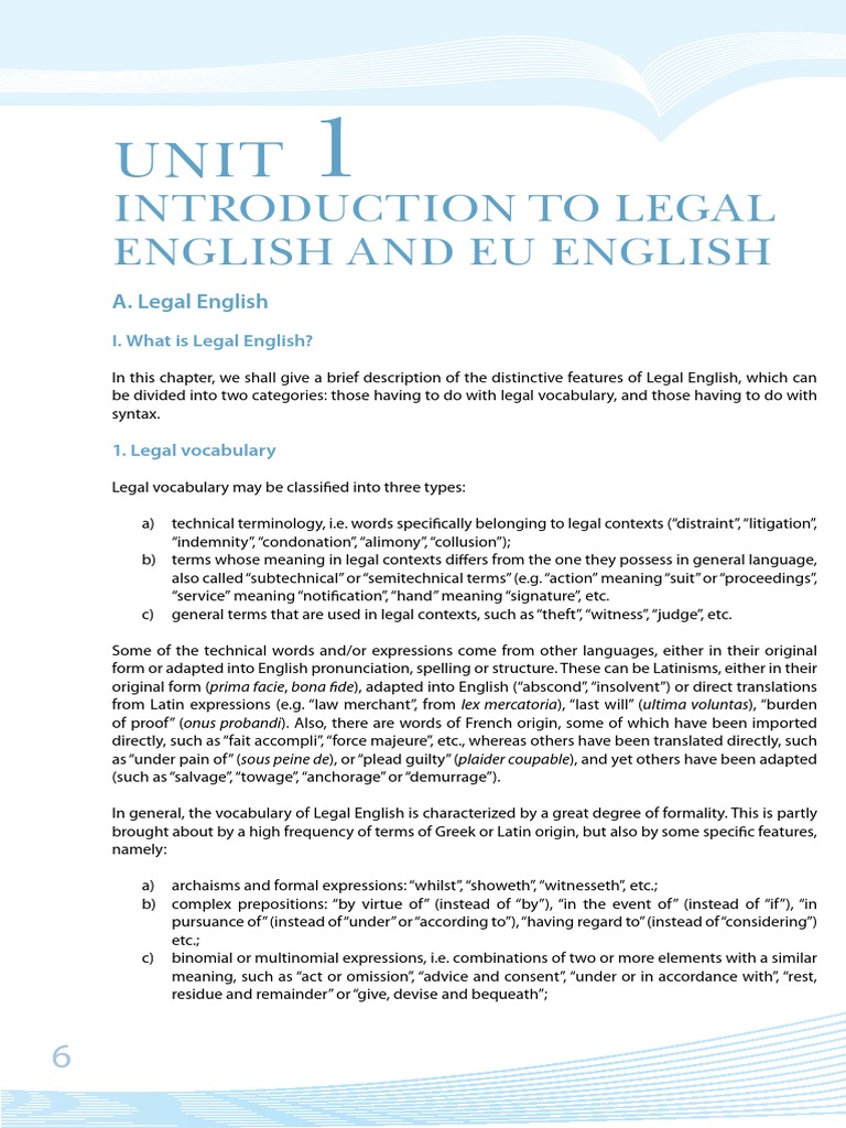 Legal English | PDF | English Language | Verb