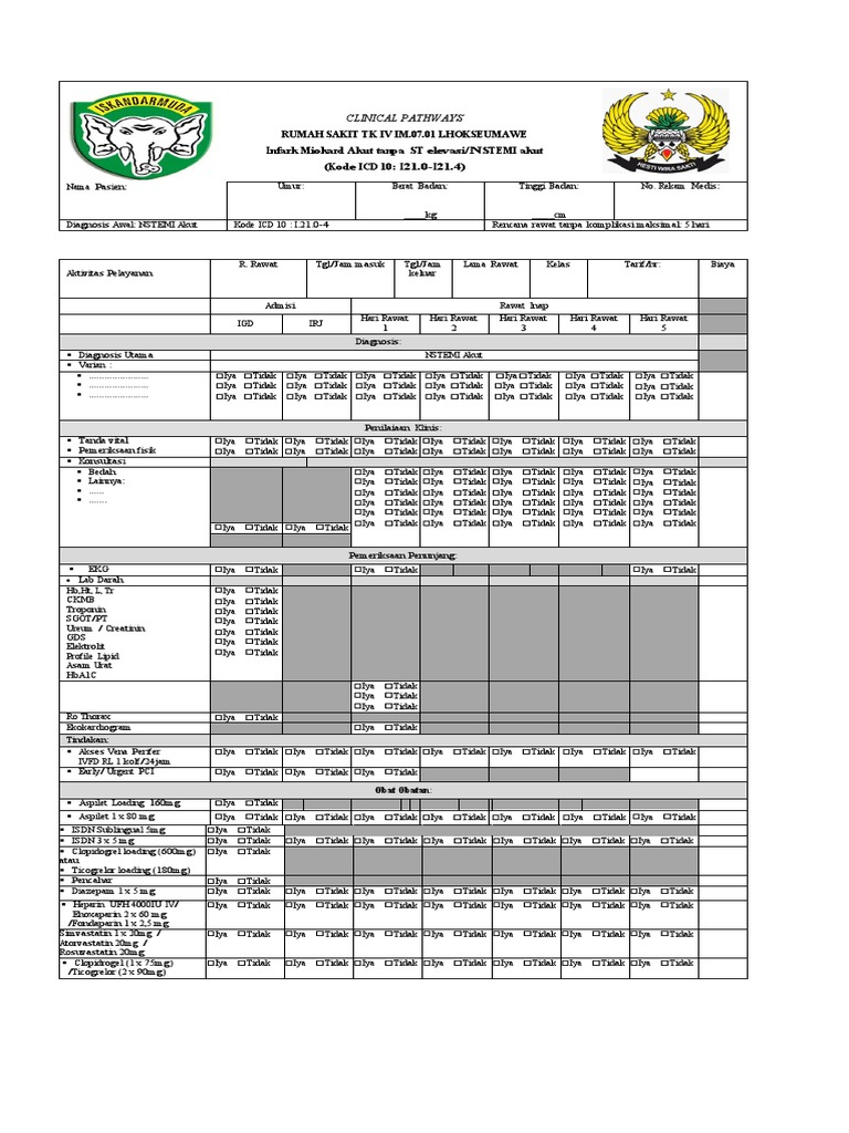 Clinical Pathways Nstemi | PDF